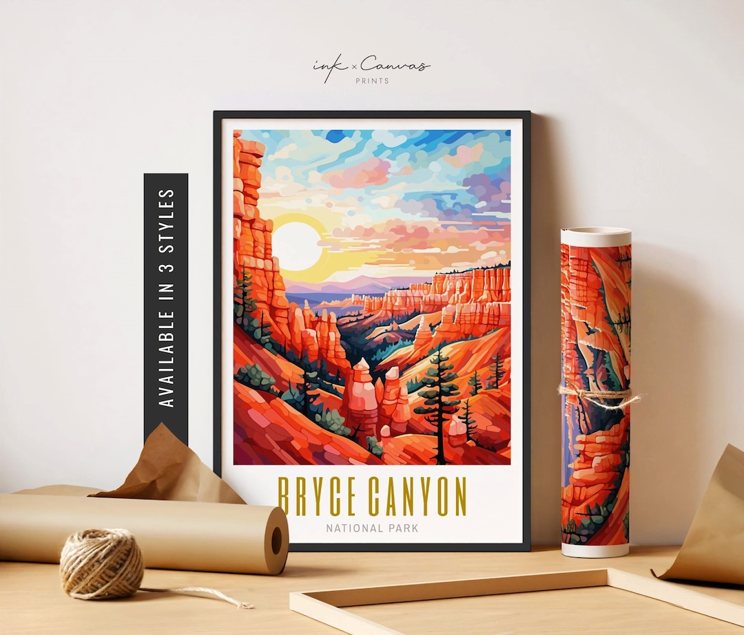 Bryce Canyon National Park Poster US National Park Print Bryce Canyon ...