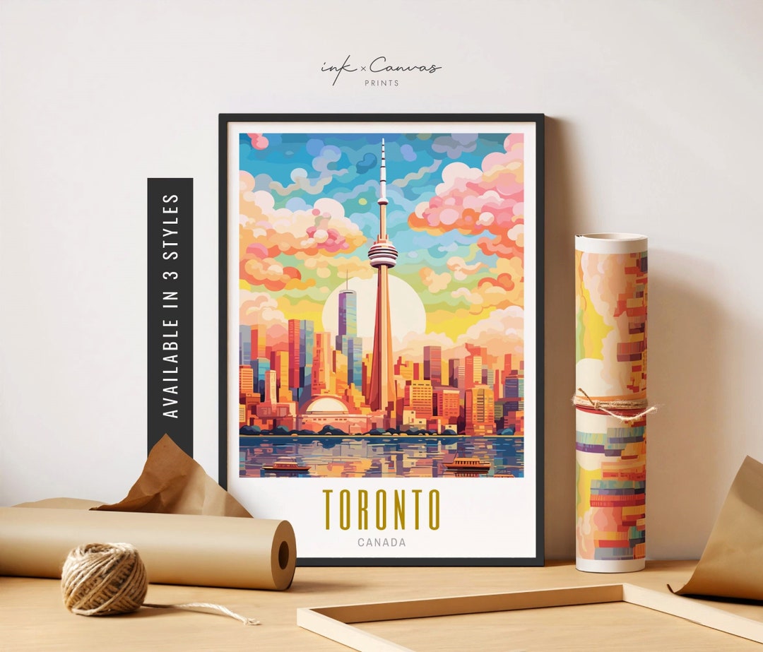 Toronto Skyline CN Tower Print Canada Toronto Poster Art Toronto ...