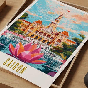 Saigon Vietnam Poster Ho Chi Minh City Print Saigon Wall Art Ho Chi ...