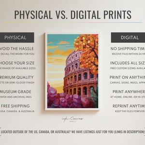 Colosseum Rome Travel Poster Rome Italy Print Ancient Rome Poster Retro ...