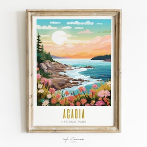 Acadia National Park Poster Acadia National Park Print Gift for Nature ...