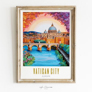 Vatican City Poster Vatican Art Print European Cities Prints Vatican ...