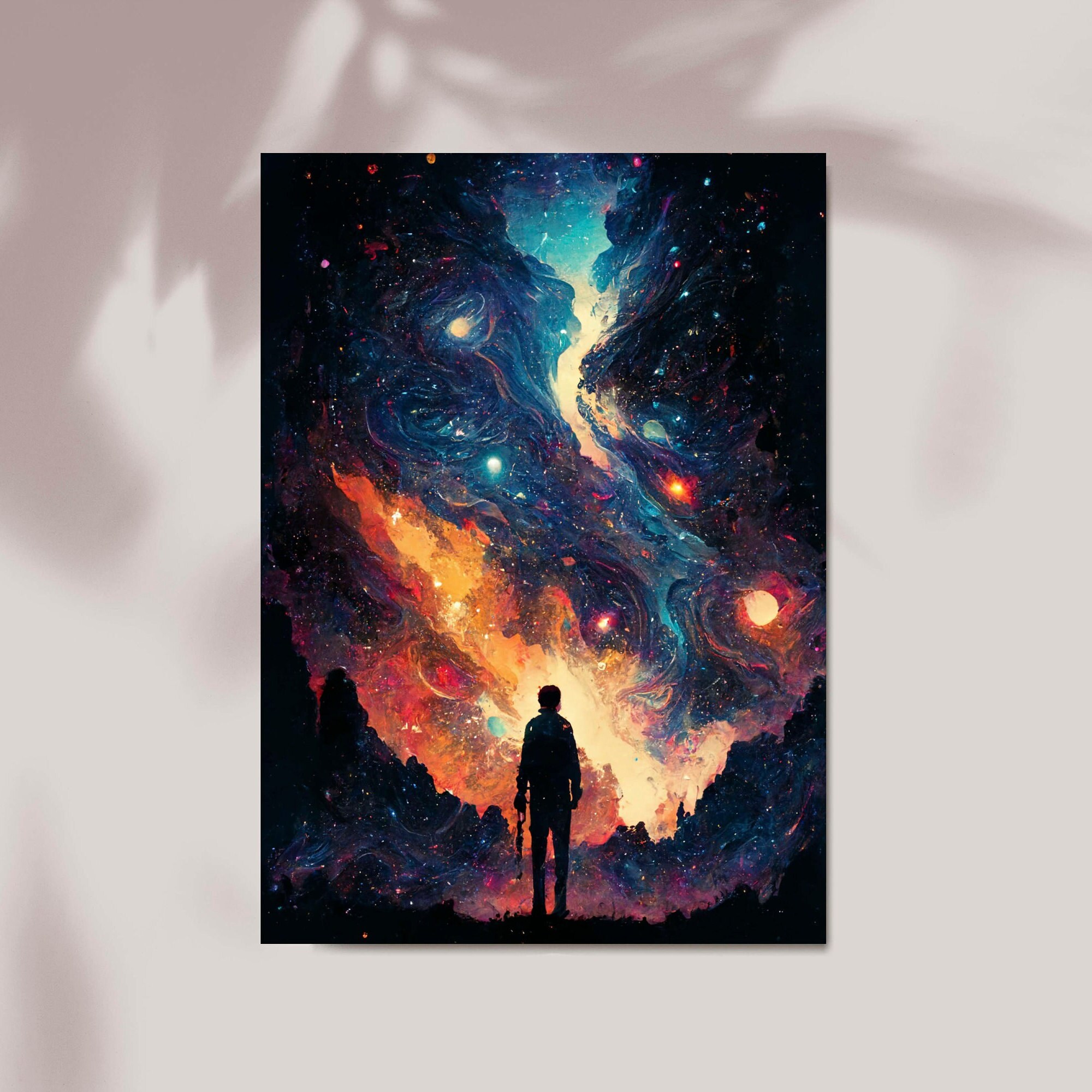 Galactic Splendor Poster: Colorful Nebula & Starry Sky Art - Etsy