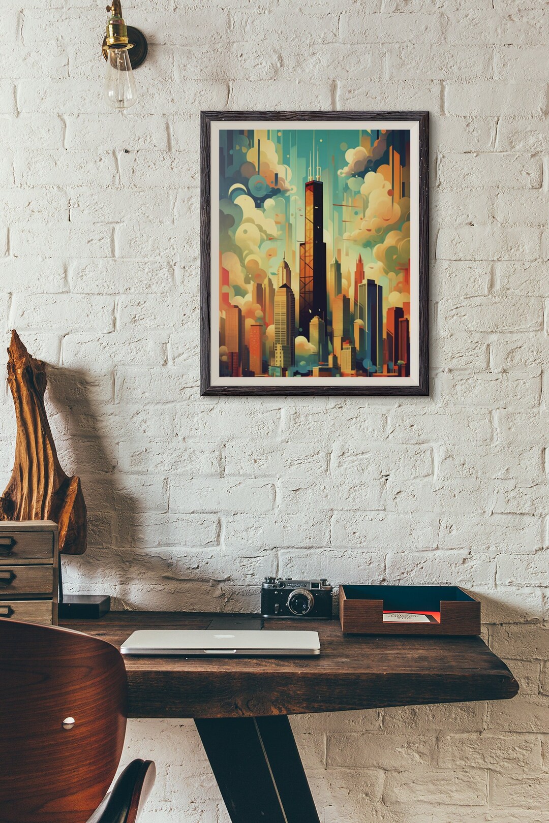 Chicago Wall Art, Home Decor, Cityscape Wall Art, Chicago Decor, Willis ...