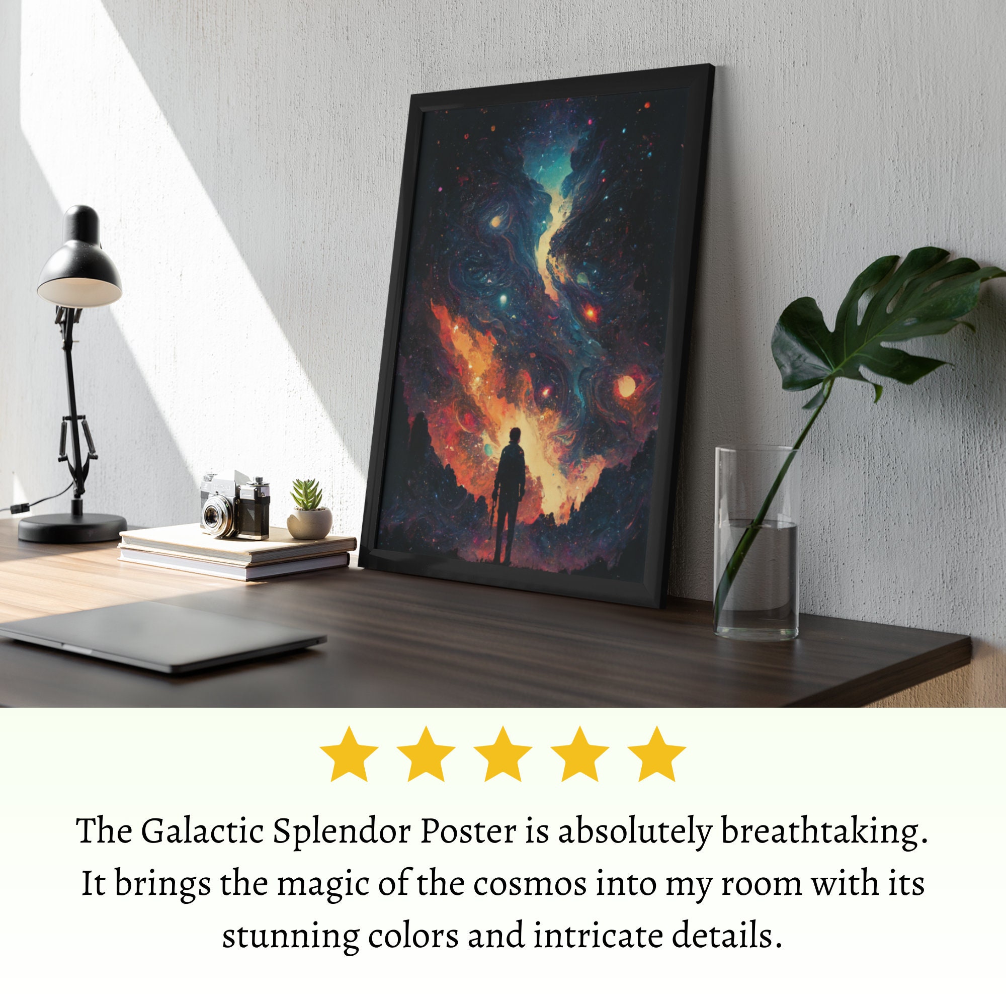 Galactic Splendor Poster: Colorful Nebula & Starry Sky Art - Etsy