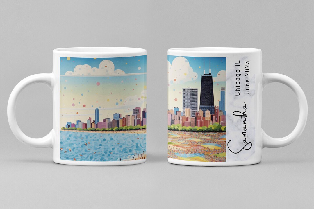 Chicago Coffee Cup, Chicago Coffee Mug, Chicago Custom Mug, Chicago ...