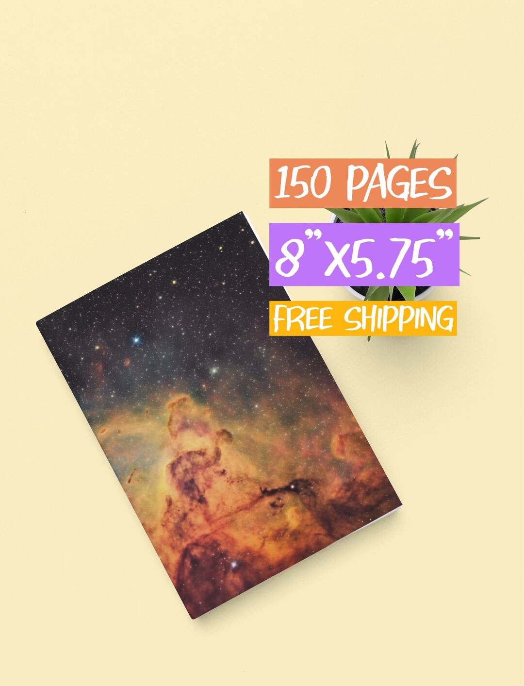 Cosmic Colors - Galaxy Themed Print Journal, Galaxy Notebook, Cosmic ...