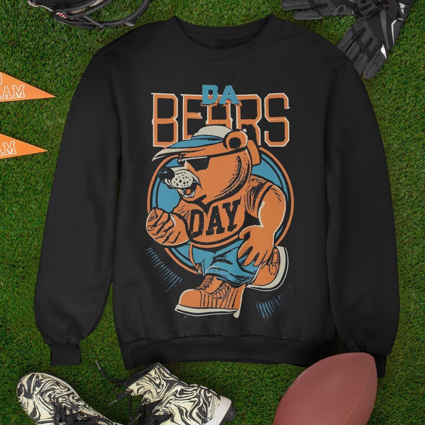 Vintage Chicago Bears Sweatshirt, Chicago Football Sweater, Football ...