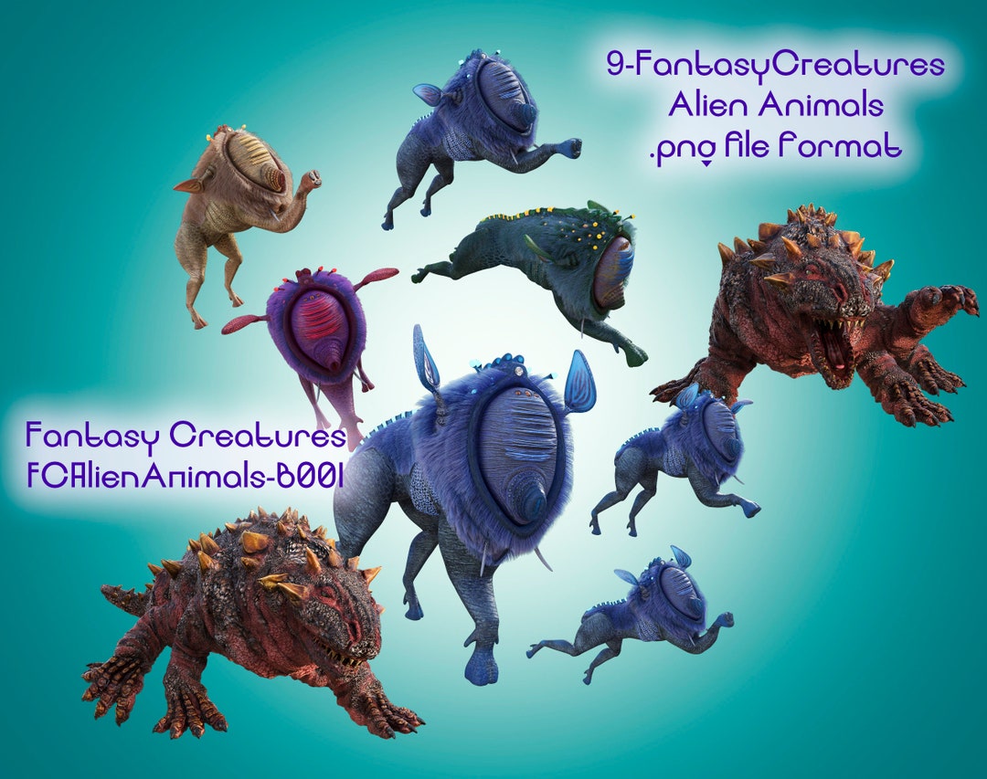 Alien Animals Collection, Storybook Creatures, Children's Illustrations ...