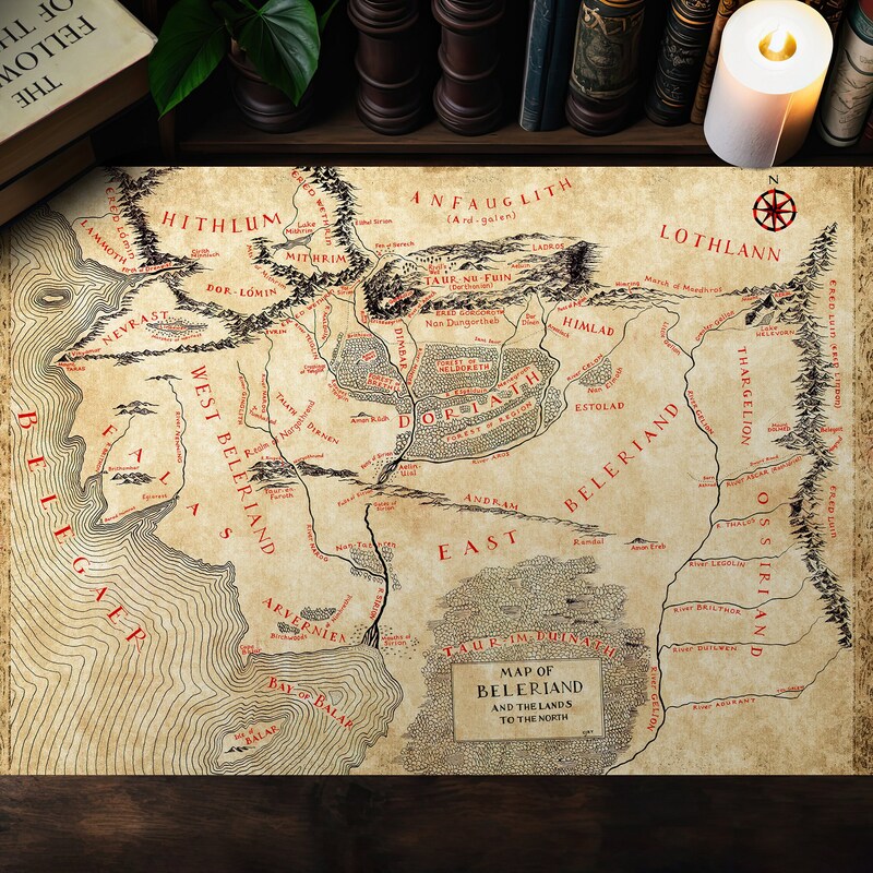Middle Earth Map - Etsy