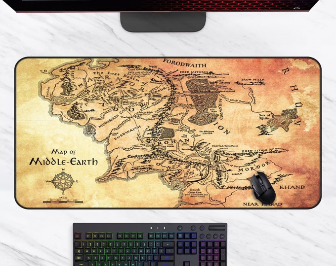 Hobbit Hole Desk Mat, Lord of the Rings Mousepad, the Shire Mouse Pad ...