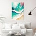 Beach Ocean Waves Print Colorful Watercolor Wall Art Tropical Nature ...