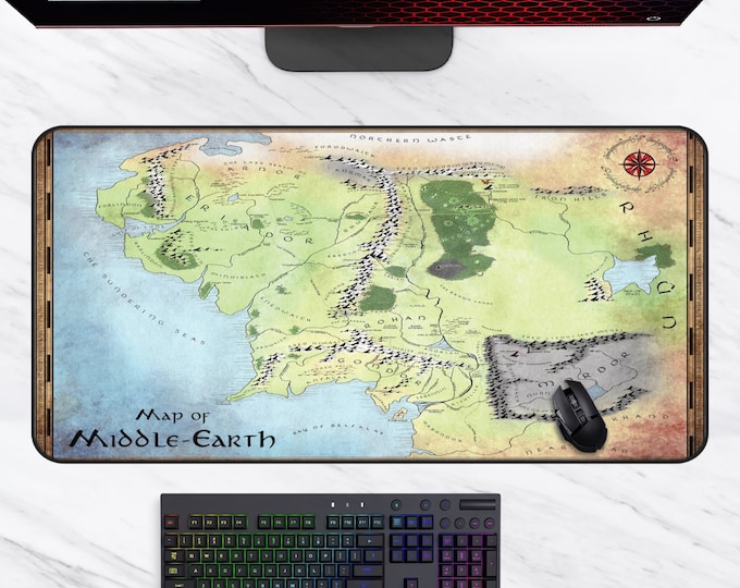 Hobbit Hole Desk Mat, Lord of the Rings Mousepad, the Shire Mouse Pad ...