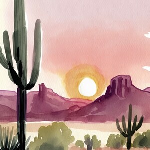 Boho Desert Sunset Art - Terracotta Earth Tones Print - Bohemian ...
