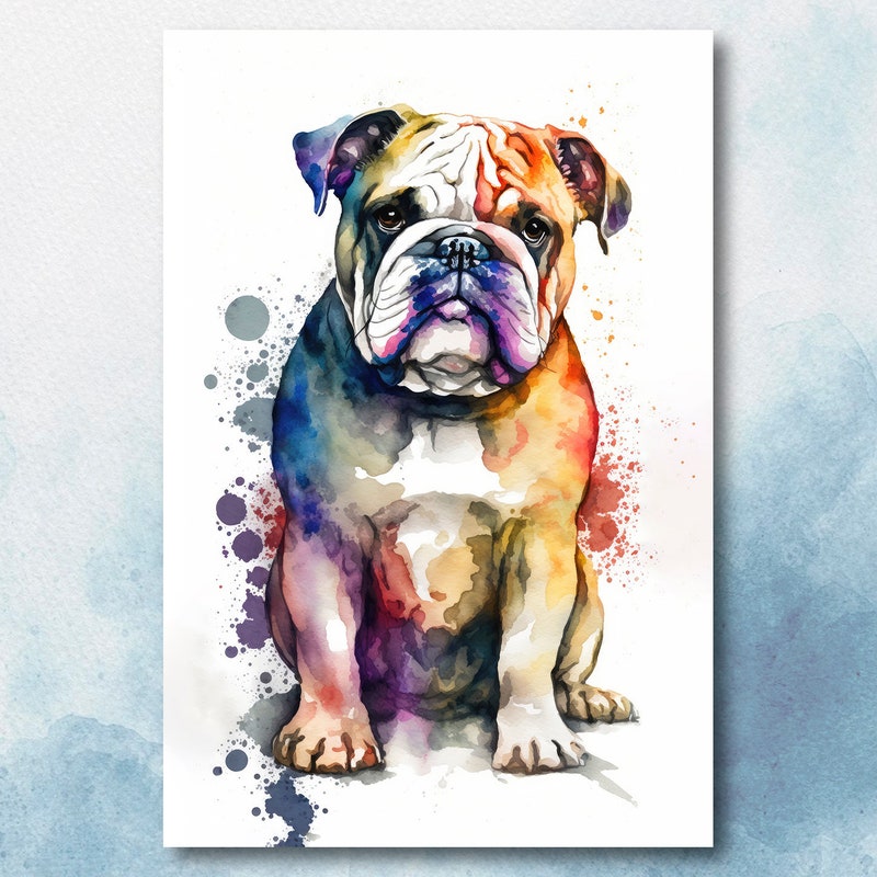 Bulldog Art - Etsy