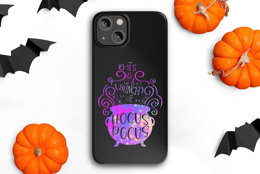 Hocus Pocus Witchy Halloween iPhone Case 14 13 12 11 Pro XR, Magic Hard ...