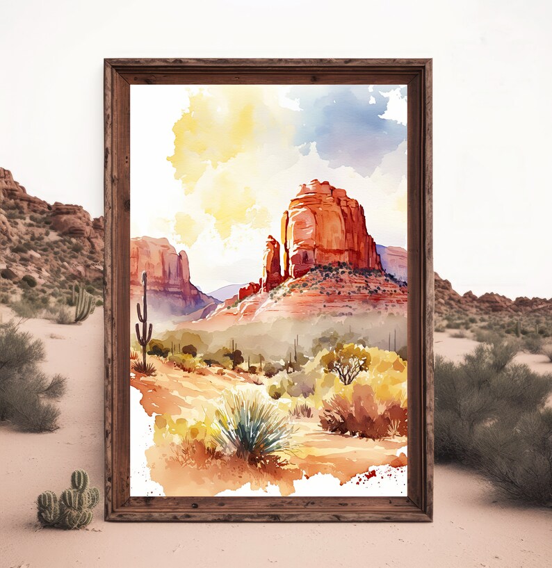 Sedona Arizona Desert Wall Art Print Southwest Nature Inspired - Etsy