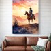 Cowboy Sunset Art Print Americana Watercolor Painting Rodeo Poster or ...