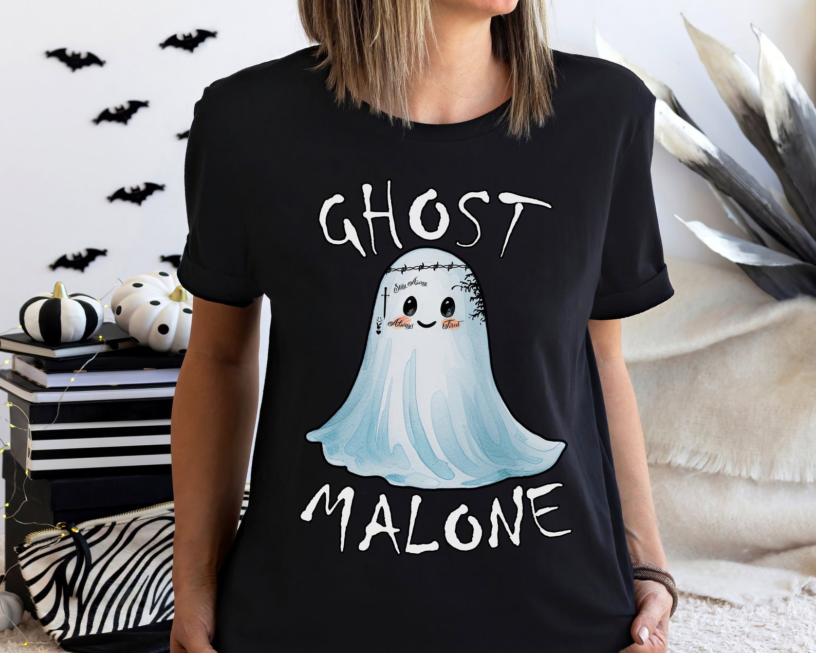 Ghost Malone Kawaii Halloween Clothes Sweatshirt Sweater Shirt Costume ...
