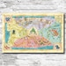 Land of Oz Map From the Wizard of Oz Illustration Art Print Wall Art Wicked Magic Gift Fantasy ...