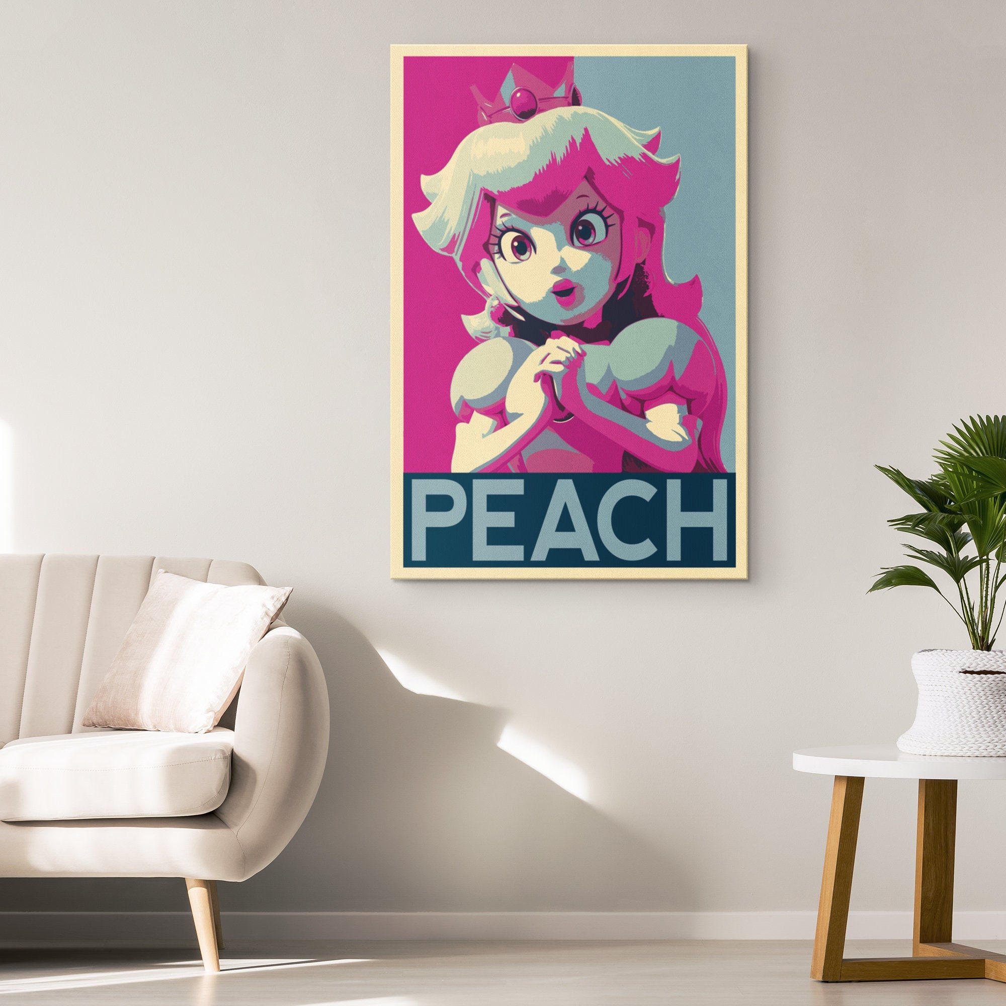 Princess Peach Poster Print, Super Mario Bros Poster