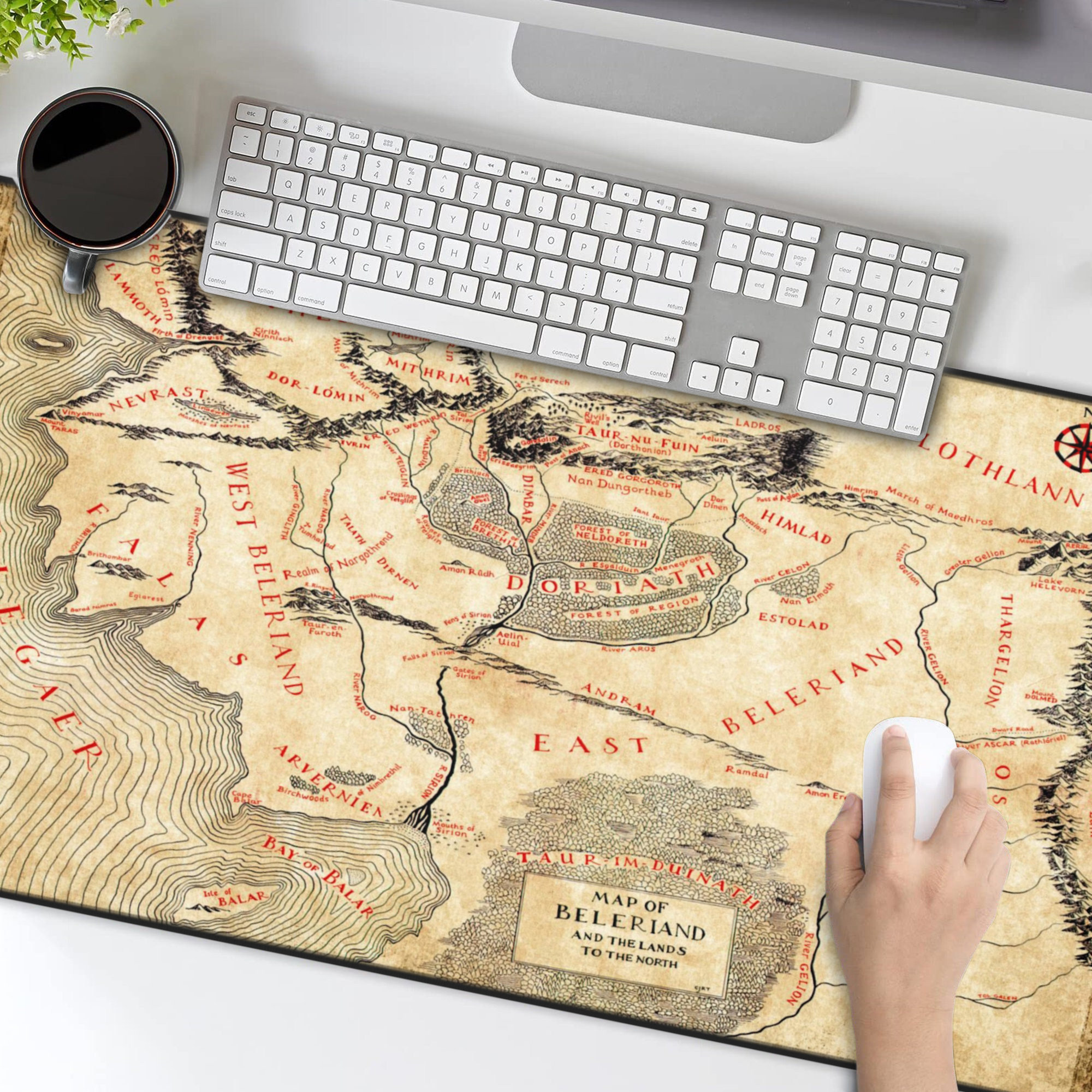 Lord of the Rings Middle Earth Map Desk Mat Mouse Pad, LOTR sold by Dix ...