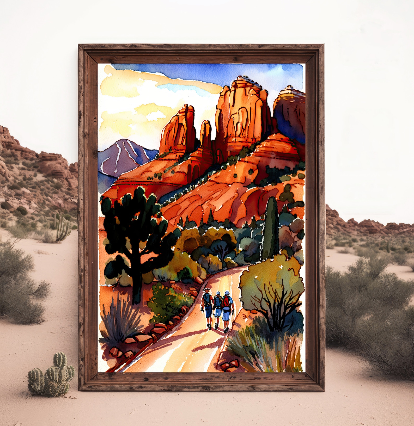 Watercolor Sedona Arizona Sunset Art Print Southwest Wall Art - Etsy