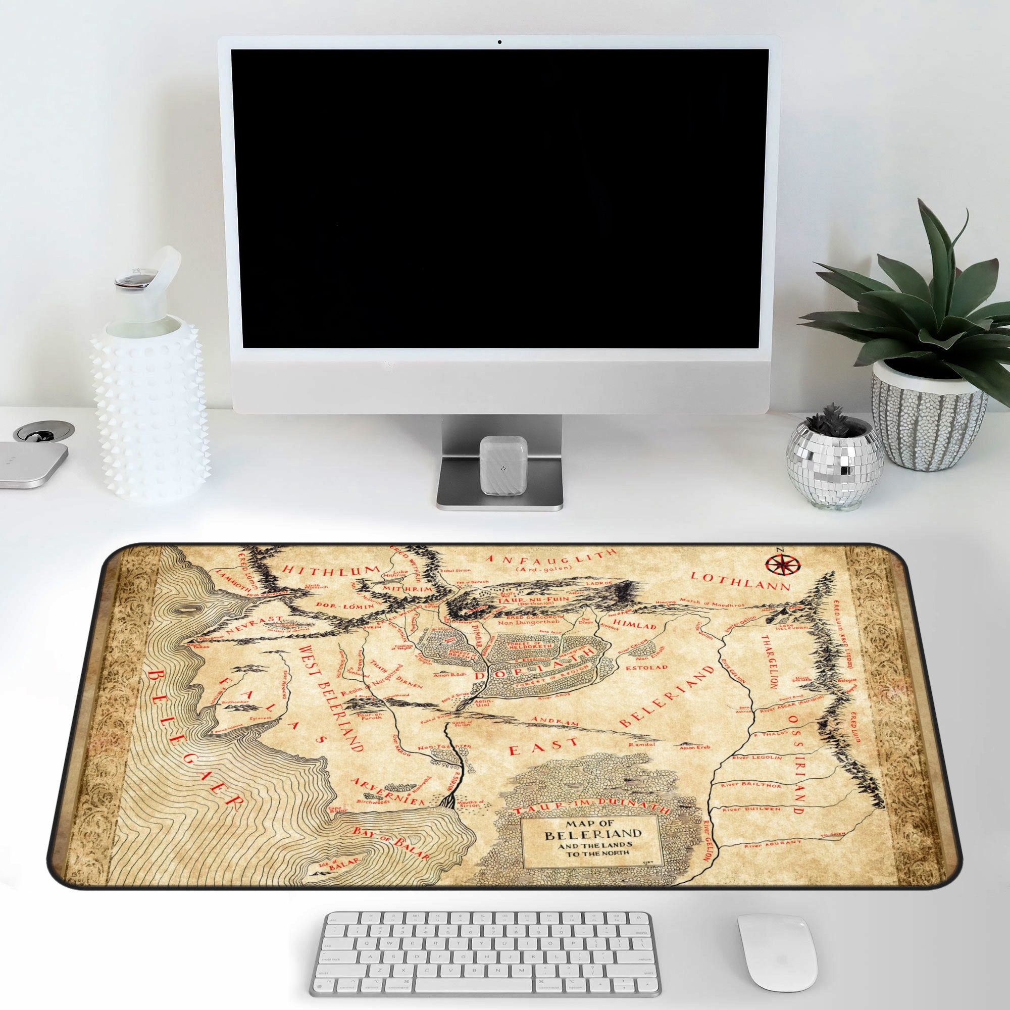 Lord of the Rings Middle Earth Map Desk Mat Mouse Pad, LOTR sold by Dix ...