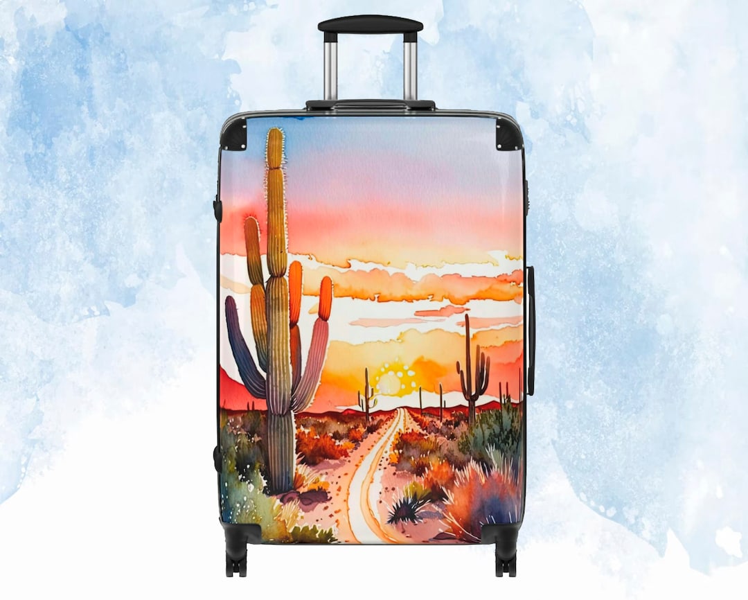 Southwest Desert Sunset Travel Suitcase - Premium Hard-shell Durable ...