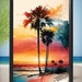 Palm Tree Sunset Art Print Watercolor Coastal Wall Art Nature Inspired ...