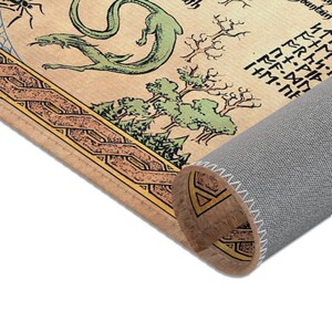 Thorin's Map Hobbit Area Rug, Tolkien Mythical Decorative Carpet Rug ...