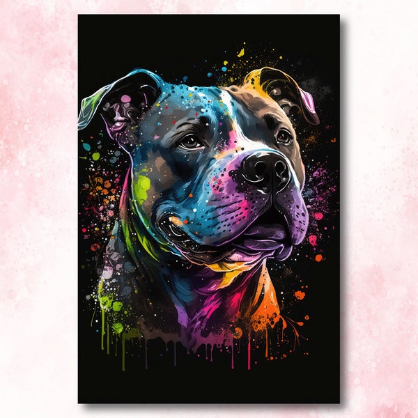 Pit Bull Wall Art - Etsy