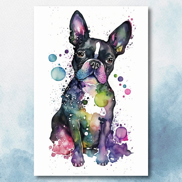 Boston Terrier Art - Etsy