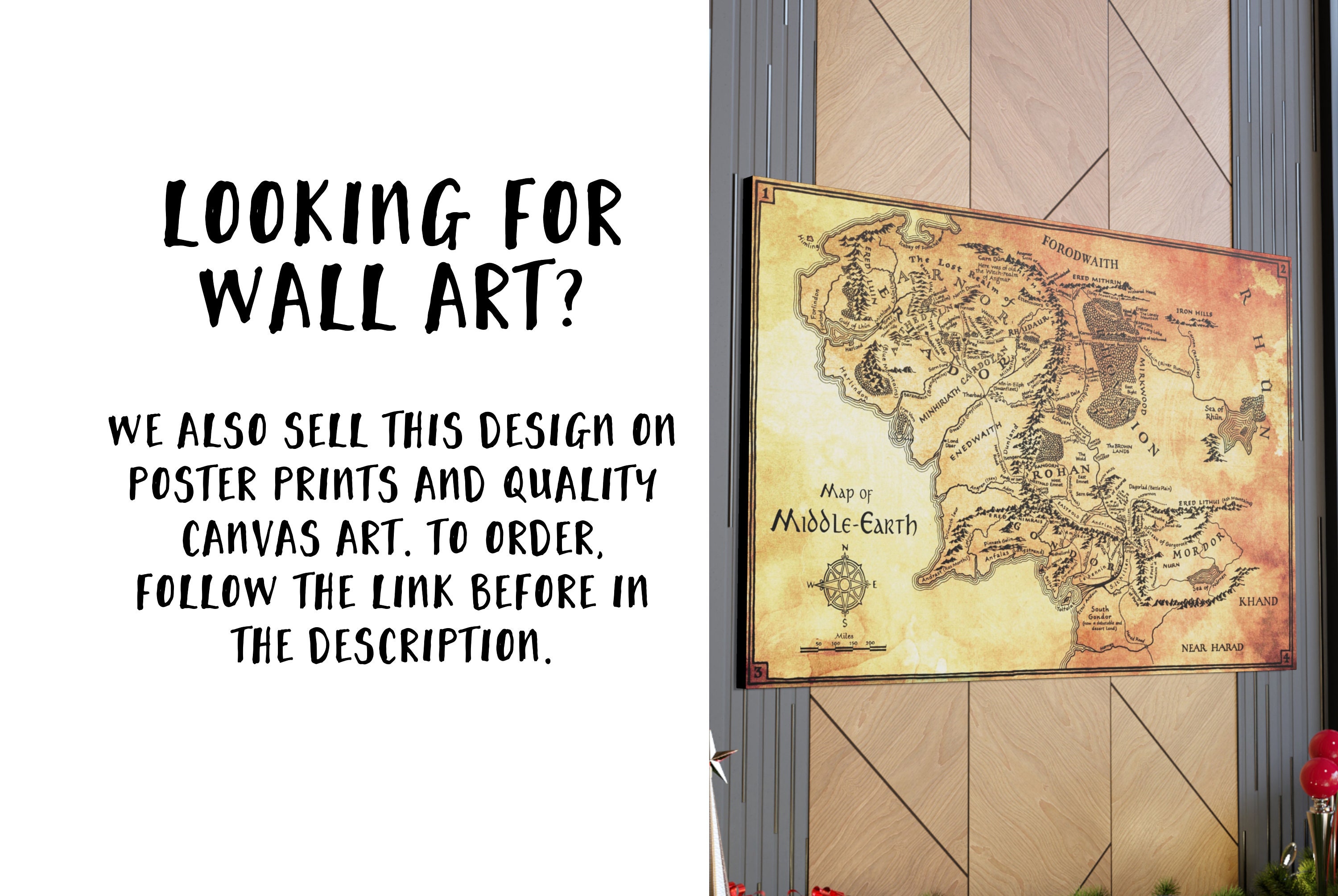 Lord Of The Rings Middle Earth Map Desk Mat, LOTR Designed & Sold By ...