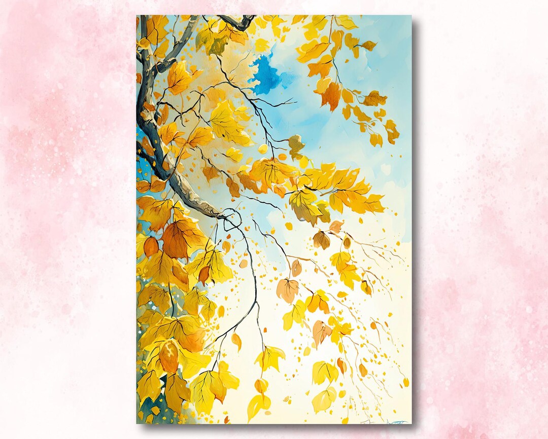 Autumn Leaves Watercolor Print, Fall Foliage Wall Art, Nature Inspired ...
