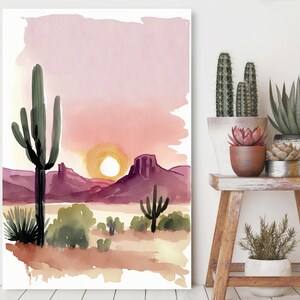 Boho Desert Sunset Art - Terracotta Earth Tones Print - Bohemian ...