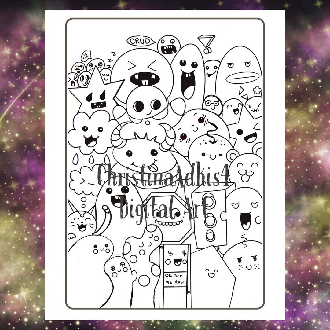 Monster Mash Coloring Page - Etsy