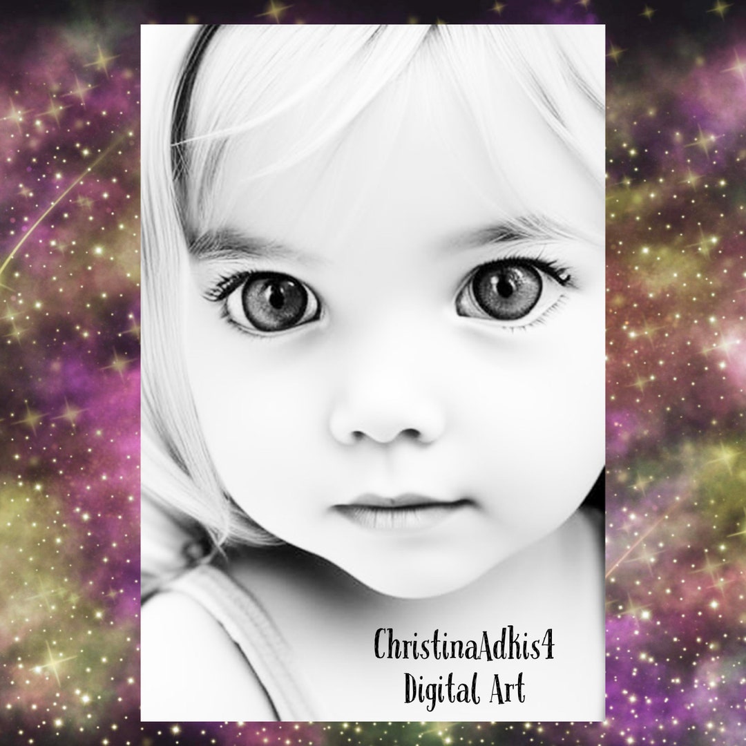 A Digital Coloring Book Page Portrait of a Girl Named Raine - Etsy