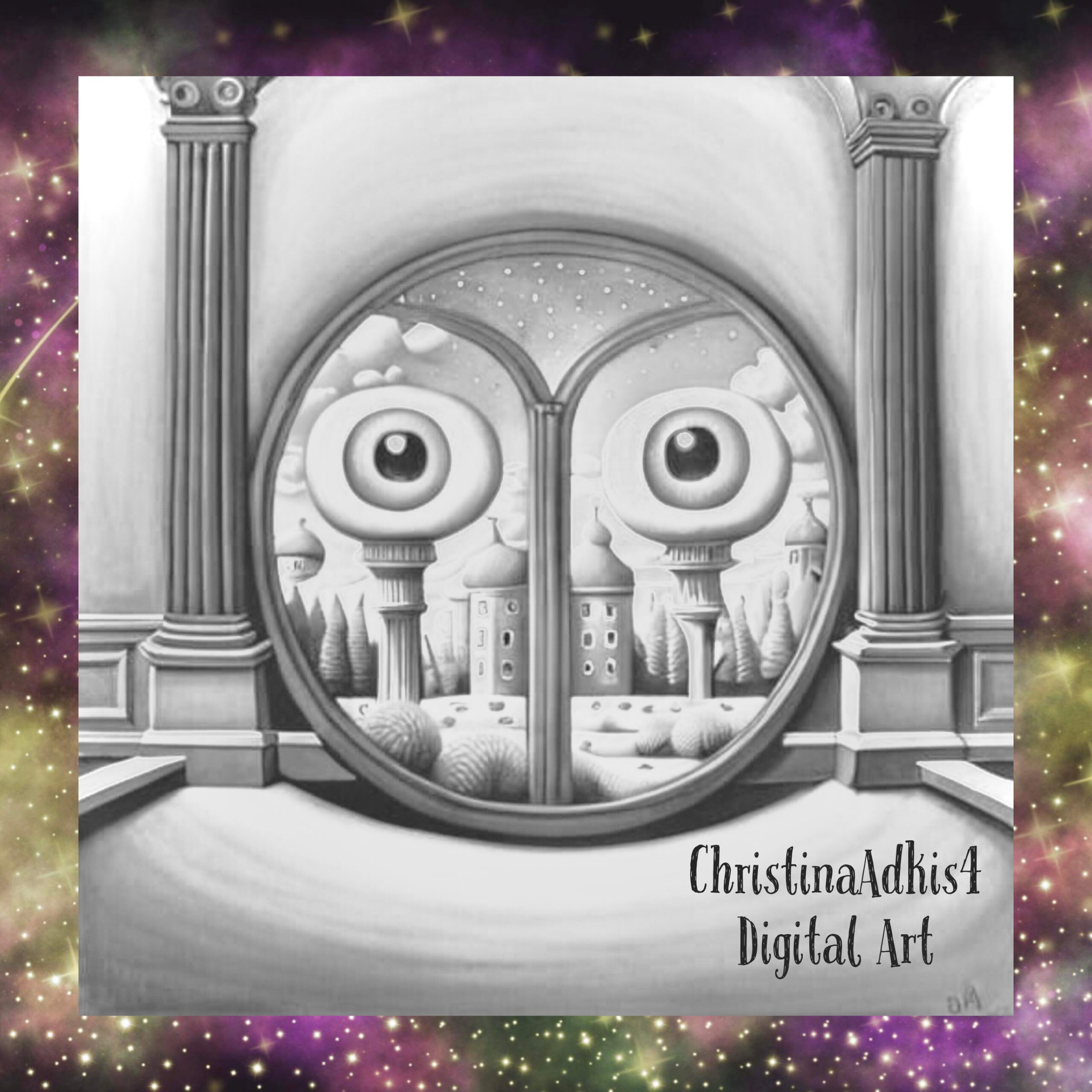 Someone is Always Watching Abstract Grayscale Coloring Page - Etsy