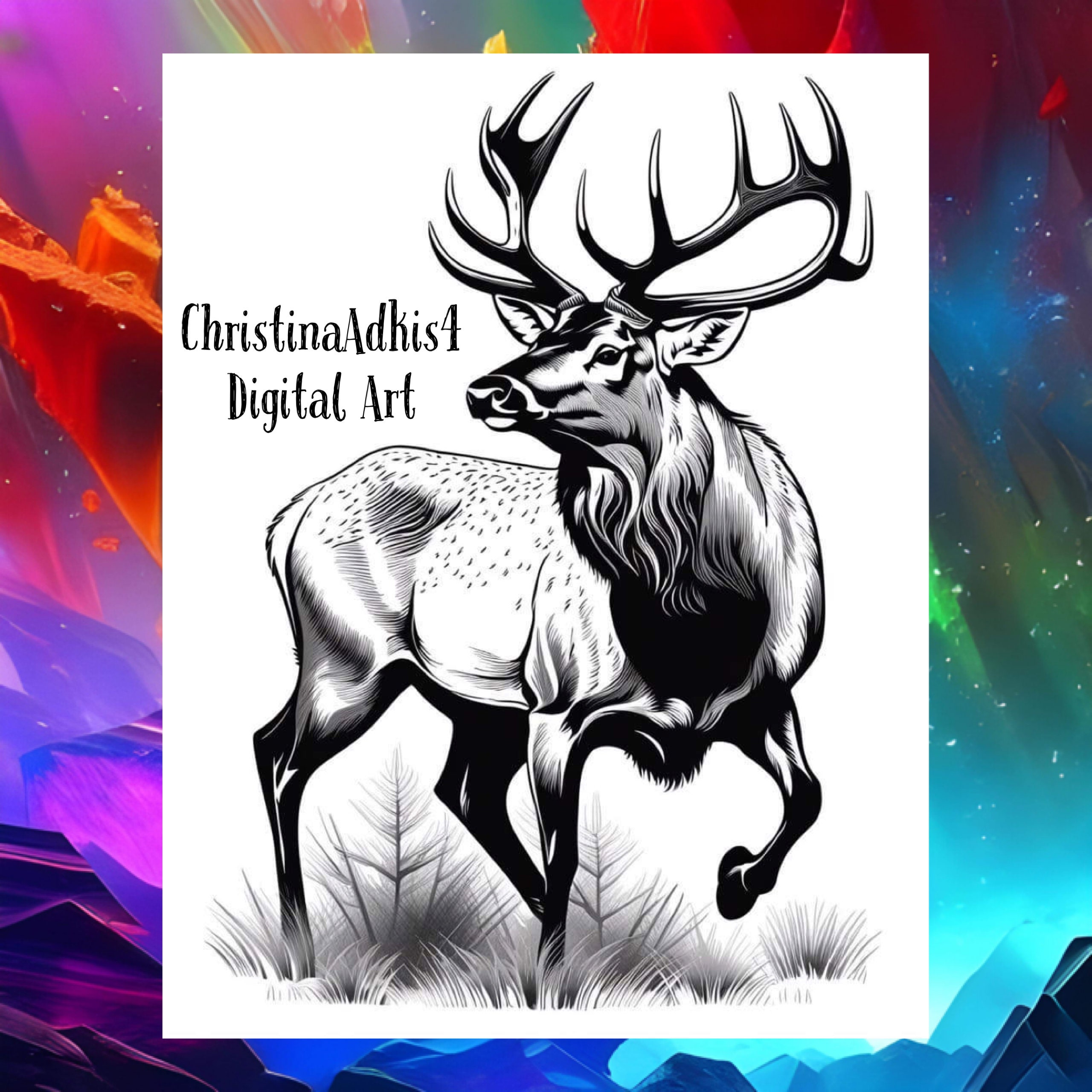 Browning Deer Head Coloring Page