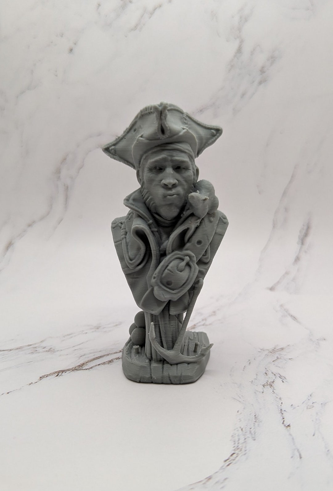 Pirate With Rat Bust - 3D Printed - Etsy