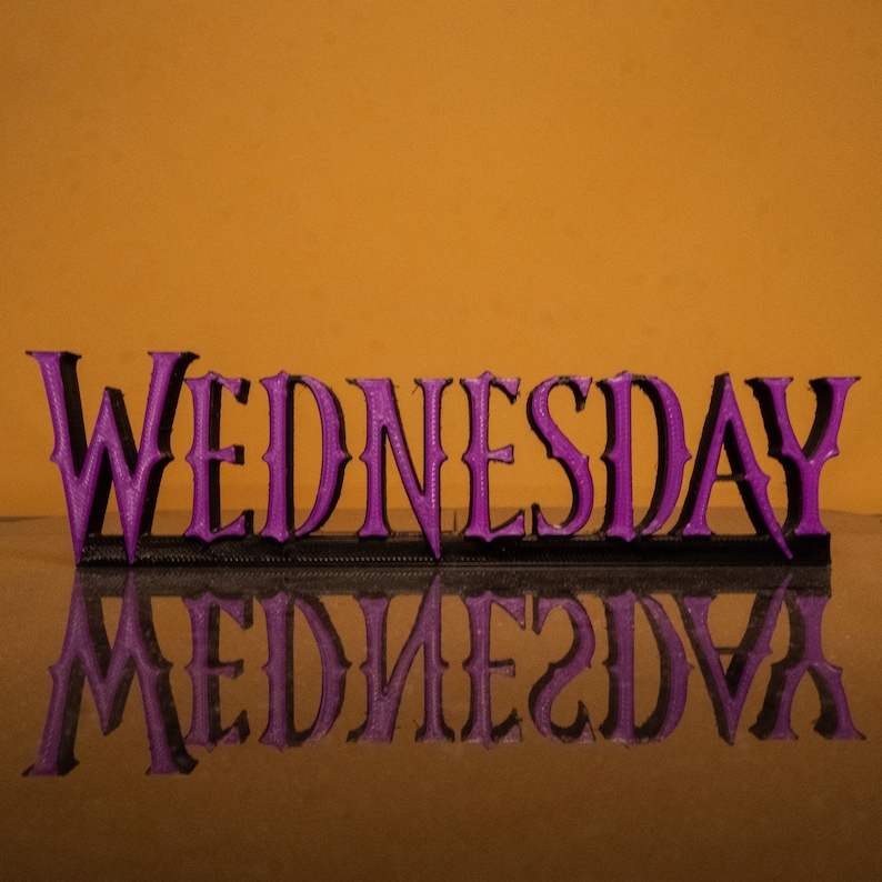 Wednesday 3D Logo for Display - Etsy