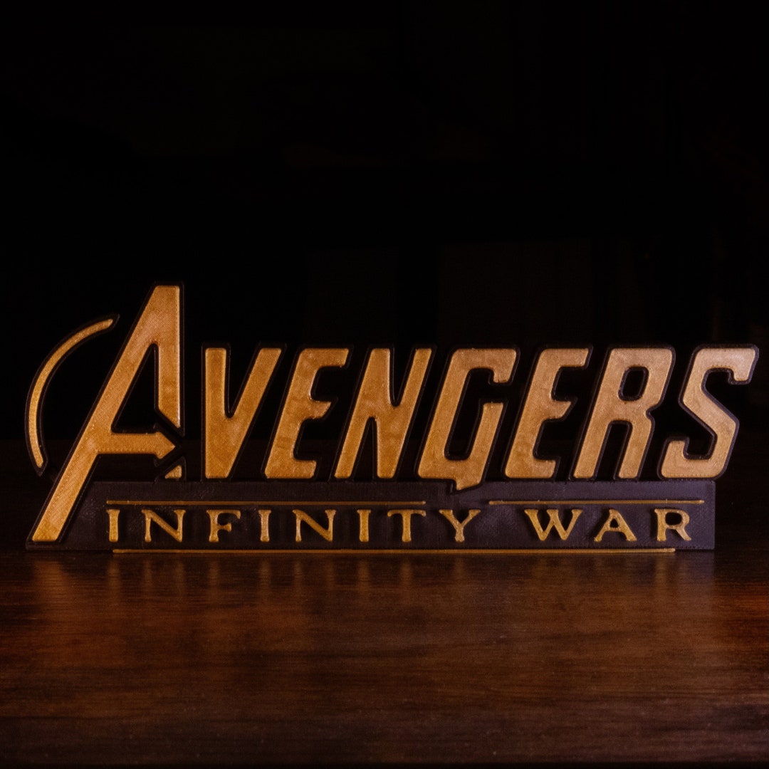 Avengers: Infinity War 3D Logo for Display - Etsy