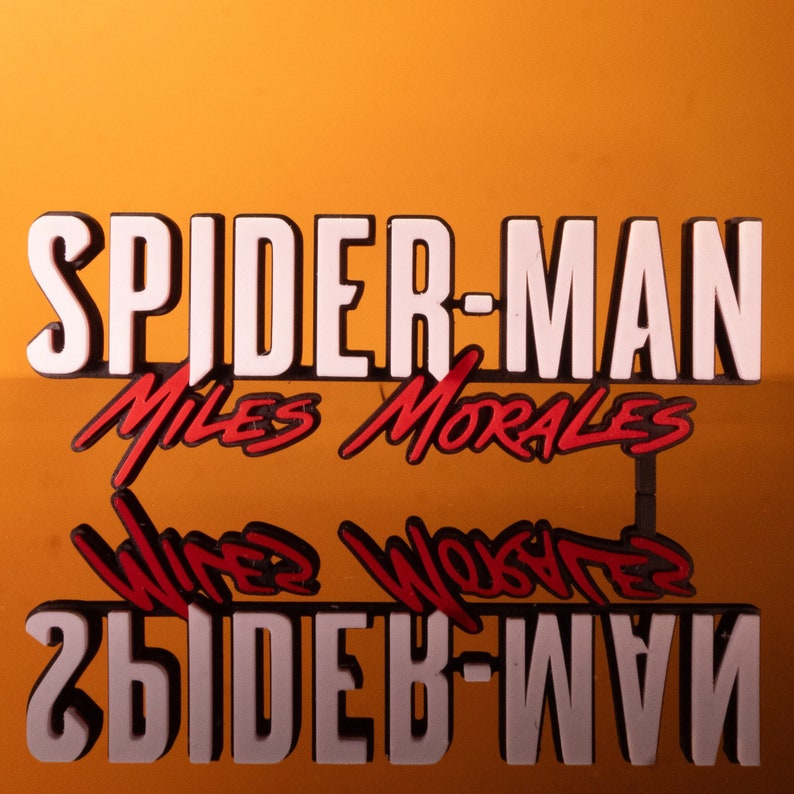 Spider-man Miles Morales 3D Logo for Display - Etsy
