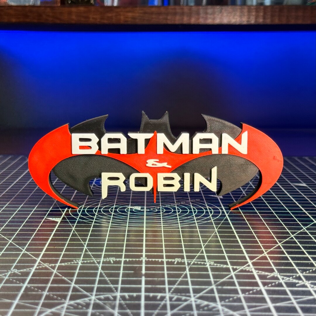 Bat and Robin 3D Movie Sign - Etsy