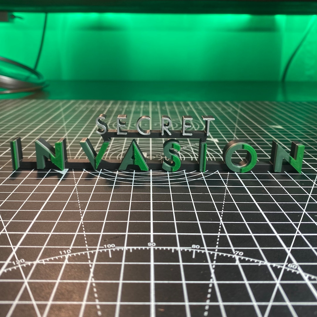 Secret Invasion 3D Logo for Display - Etsy