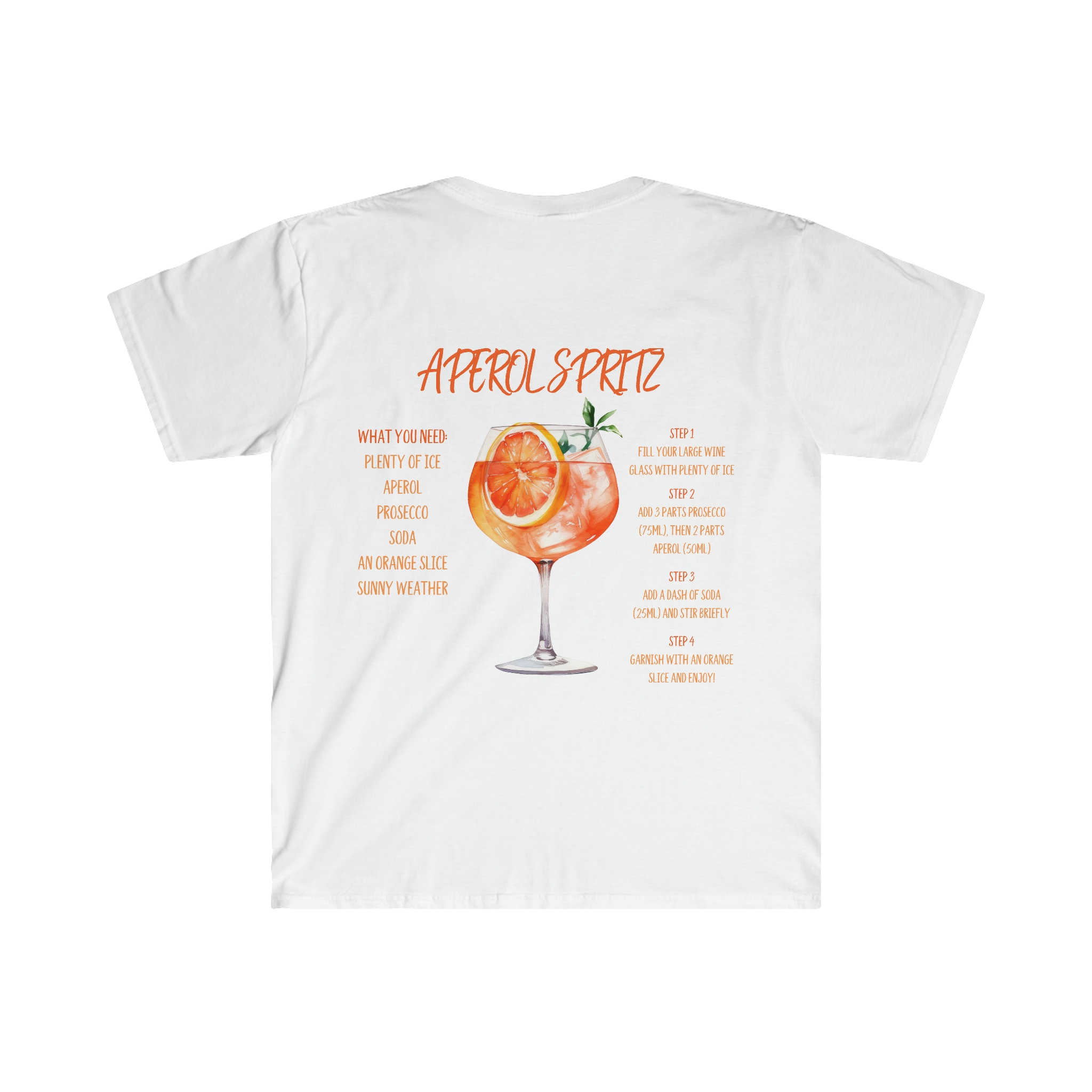 APEROL SPRITZ RECIPE Tshirt for aperol lovers gift for best friend or ...