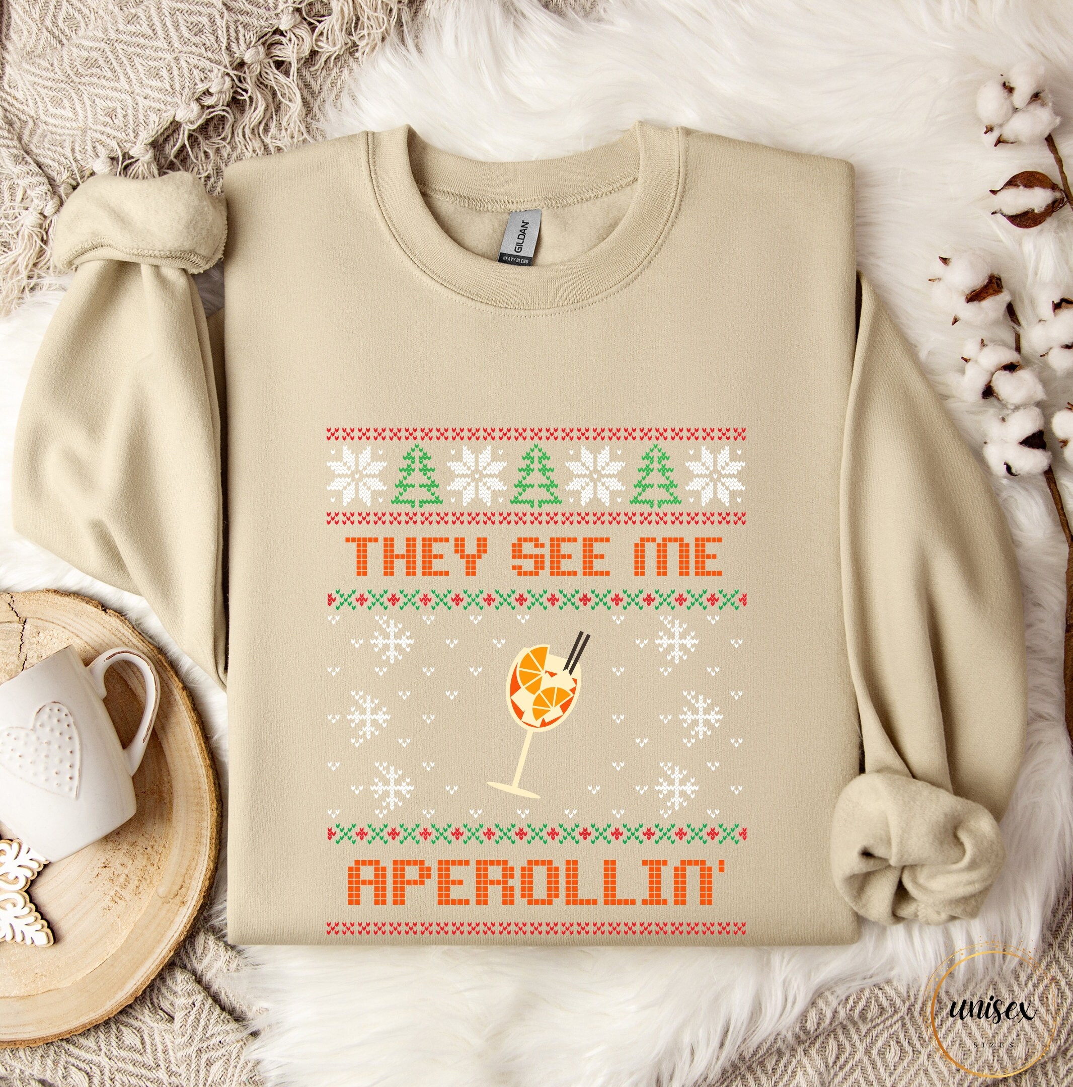 APEROL CHRISTMAS SWEATER, They See Me Aperollin' Sweater, Christmas ...