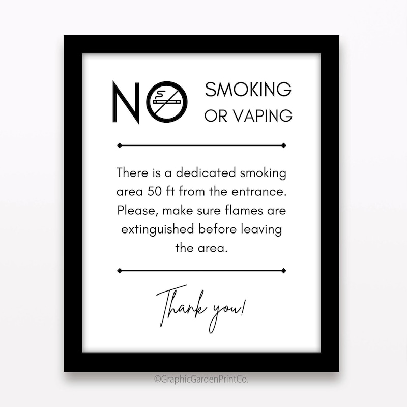No Vaping Poster - Etsy