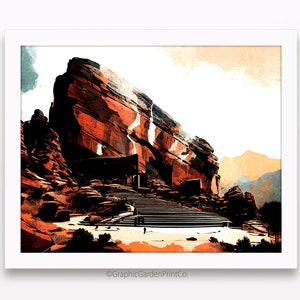 Red Rocks Park & Amphitheatre Wall Art, Morrison Colorado Horizontal ...